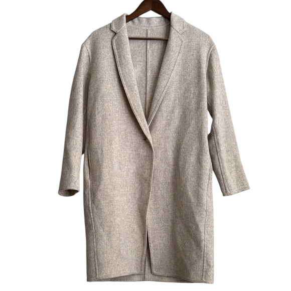 Uniqlo | Jackets & Coats | Uniqlo Double Face Cocoon Wool Blend Coat Sz ...